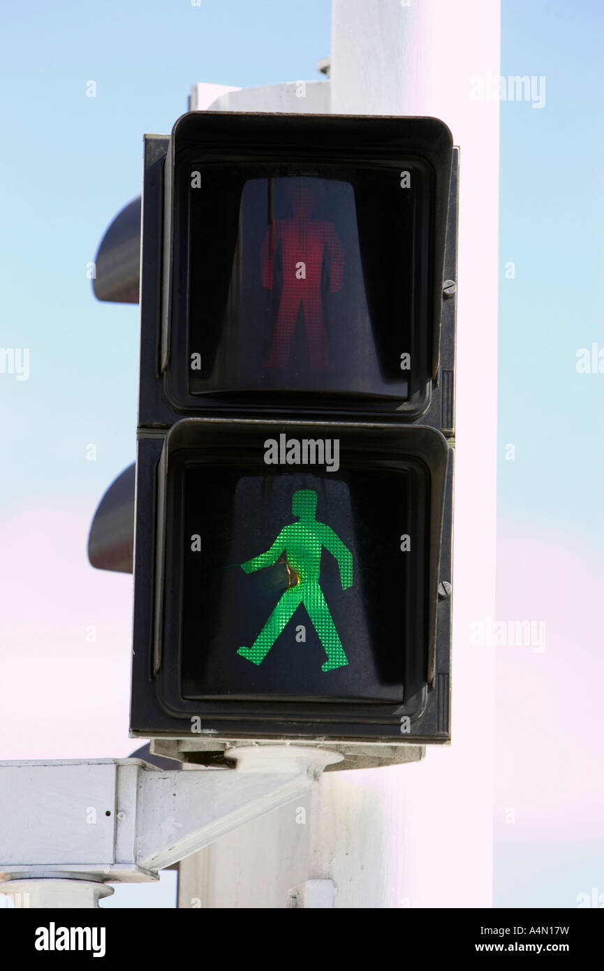 Green Light Man Walking Pedestrian High Resolution Stock Photography ...