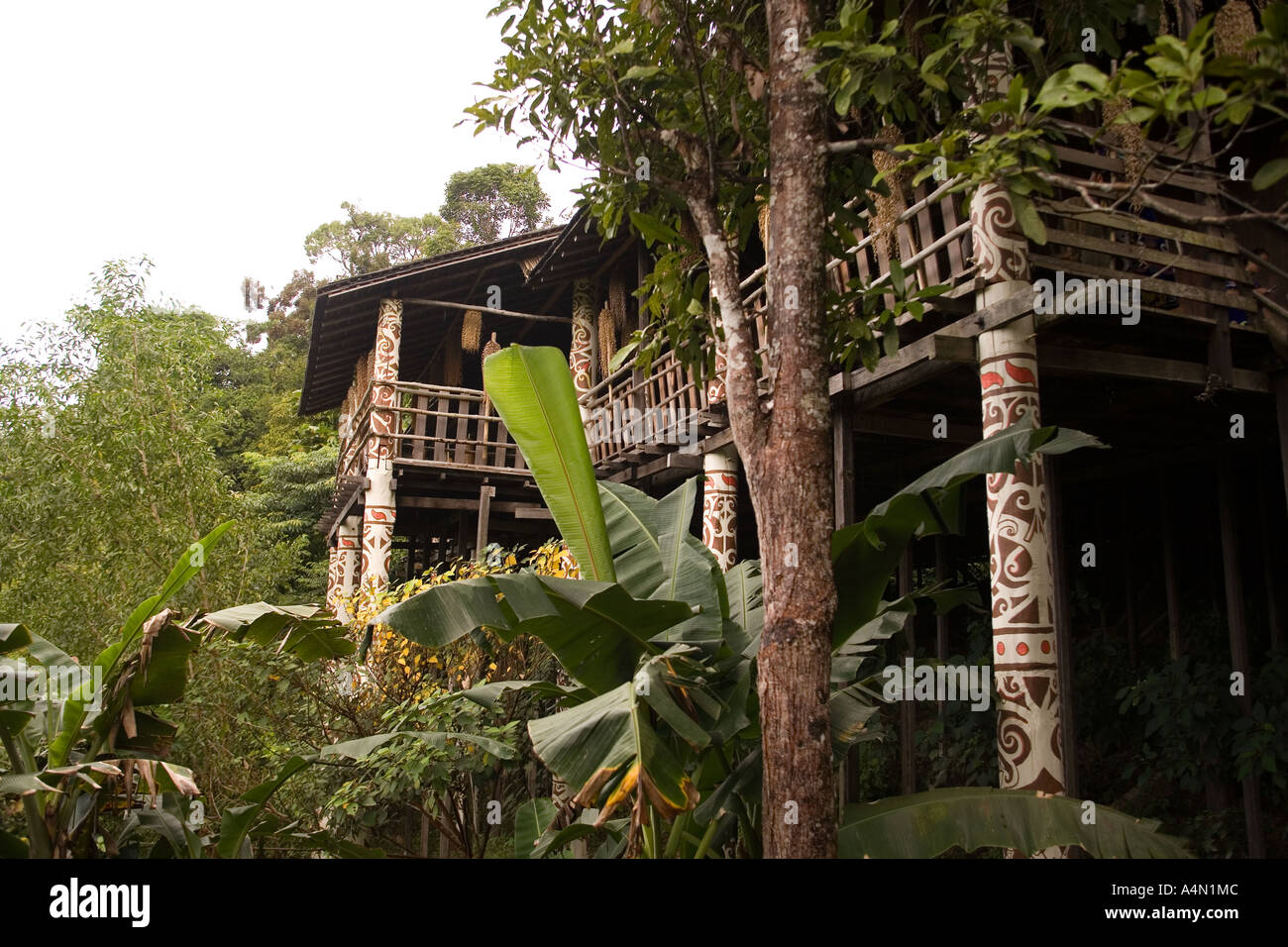 Malaysia Borneo Sarawak Kuching Cultural Village Orang Ulu longhouse ...