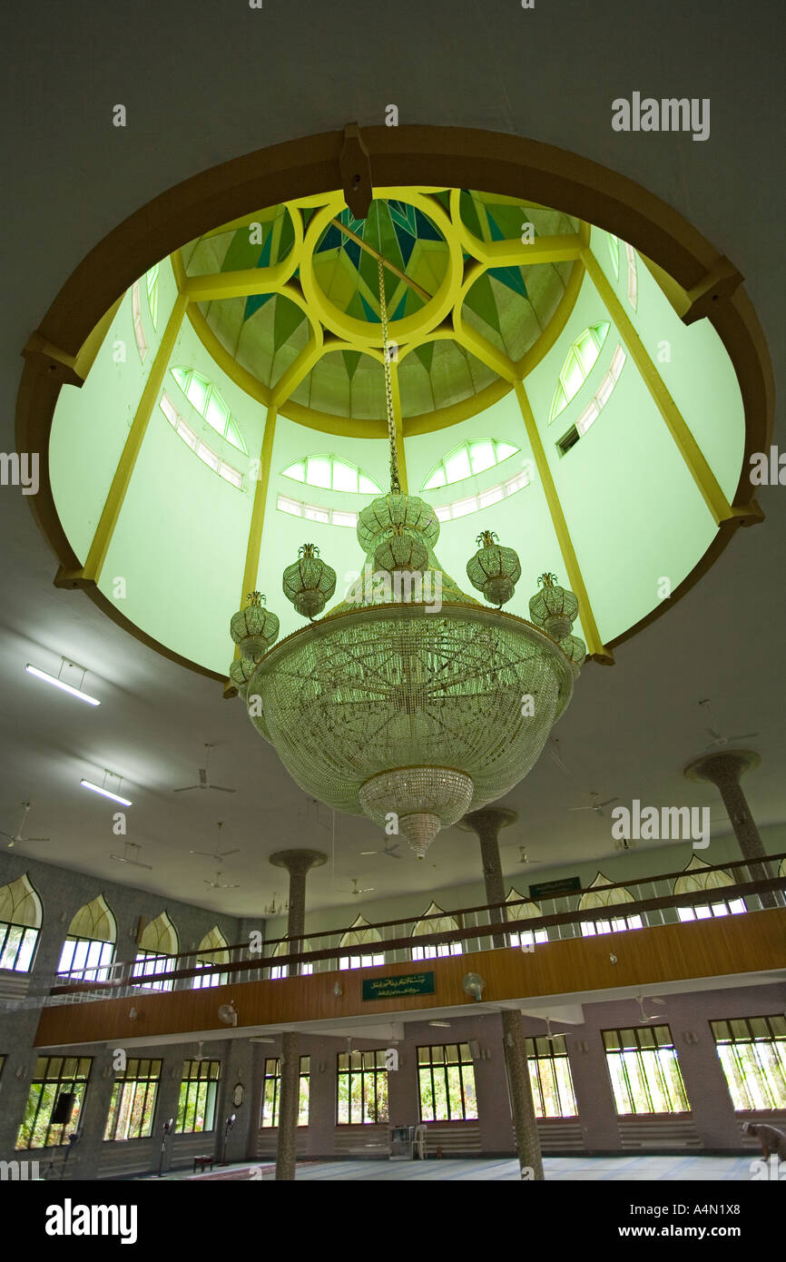 Malaysia Borneo Sarawak Kuching main mosque interior dome Stock Photo ...