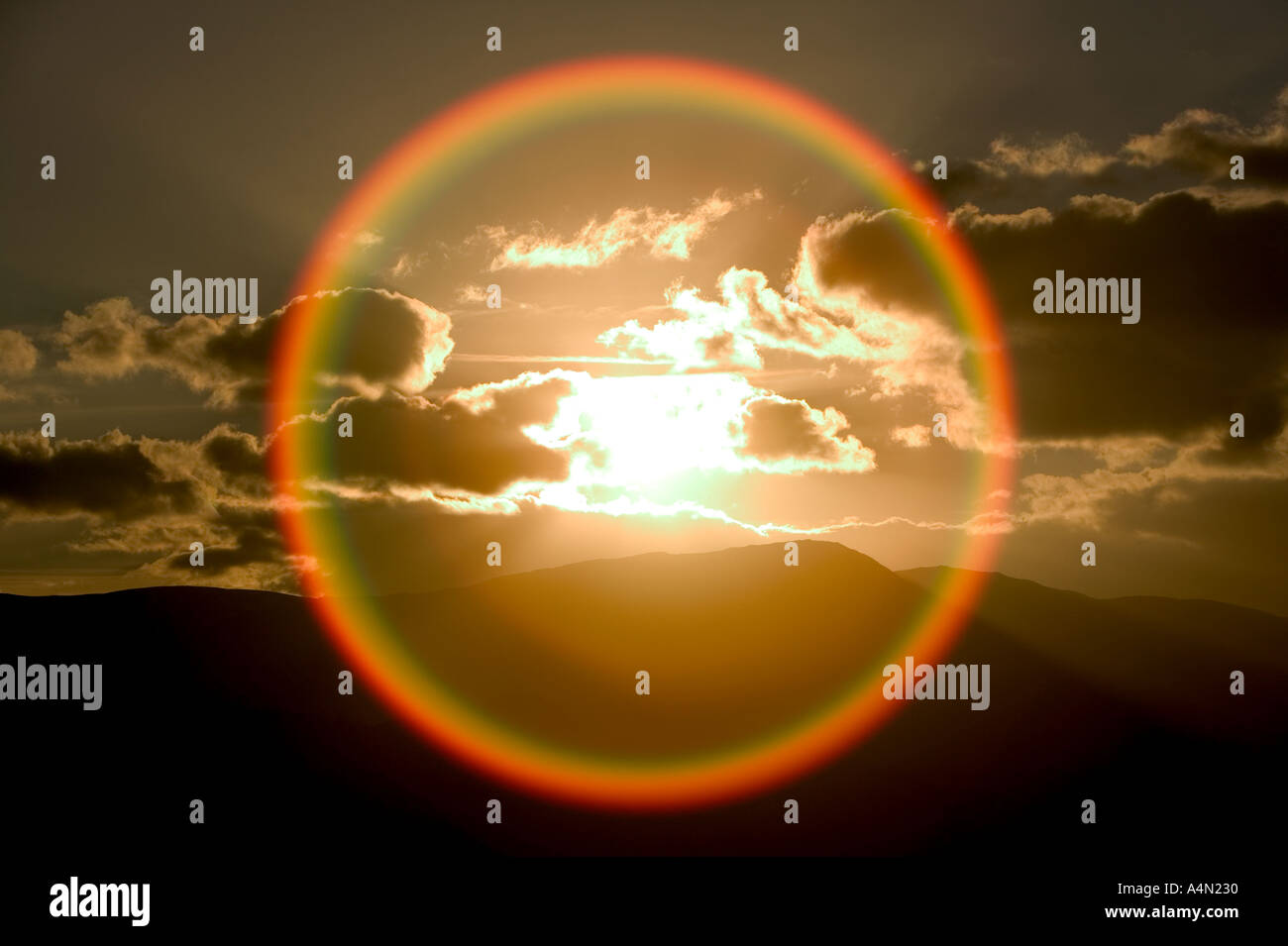 Circular rainbow around the sun hi-res stock photography and images - Alamy