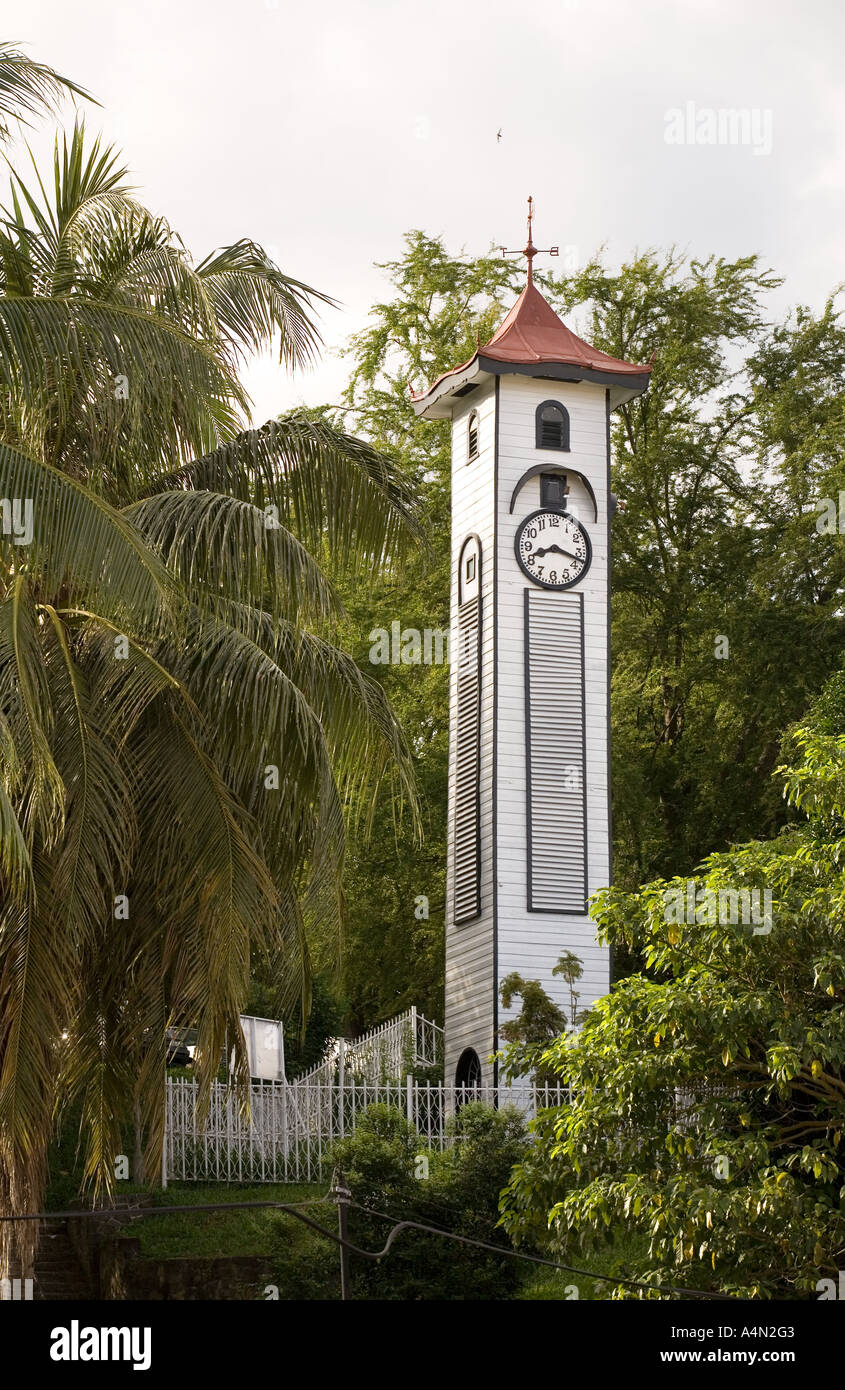 Malaysia Borneo Sabah Kota Kinabalu Colonial Atkinson Clock Tower Stock ...