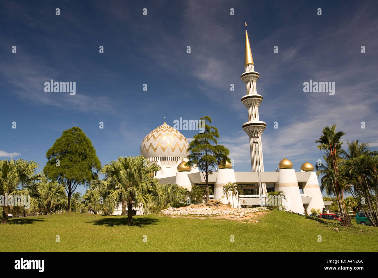 Malaysia Borneo Sabah Kota Kinabalu State Mosque Stock Photo - Alamy