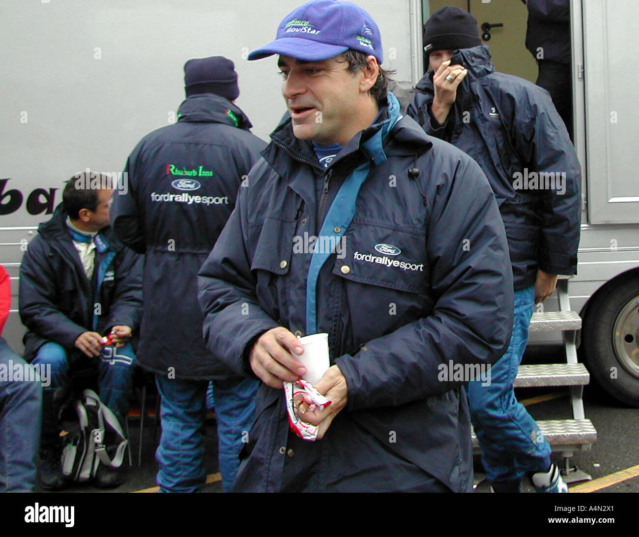 carlos sainz spanish wrc champion rally driver with Richard Burns ...