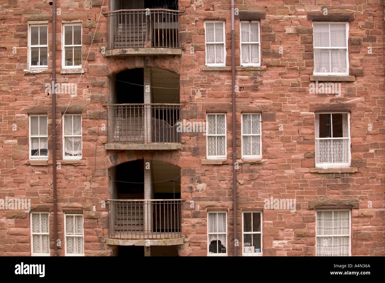Tenement blocks on Barrow Island Barrow in Furness Stock Photo - Alamy