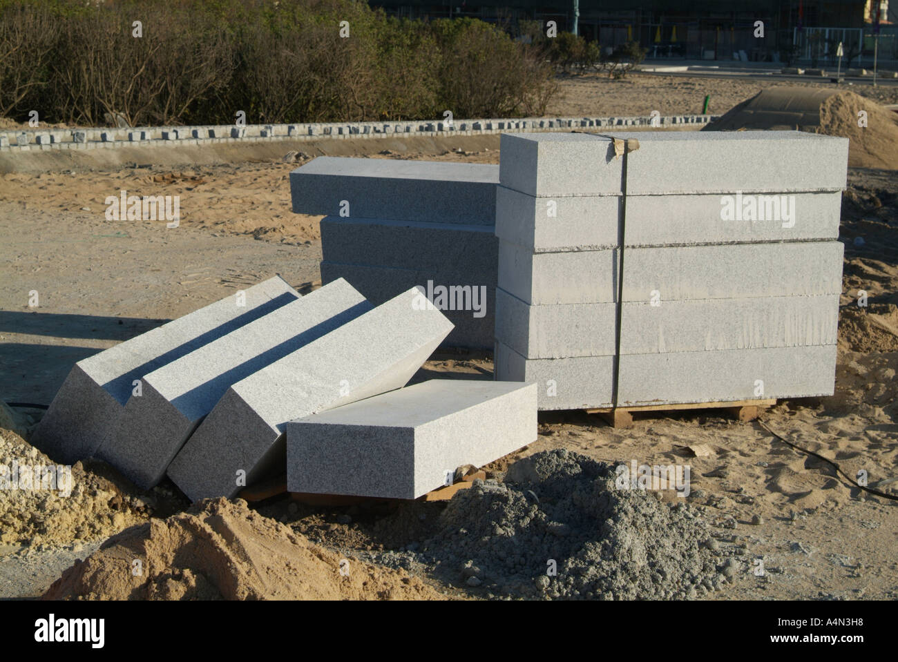 Granite blocks for paving Stock Photo - Alamy