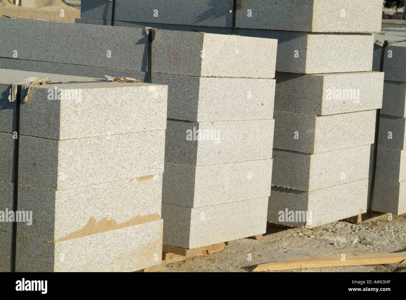 Granite blocks for paving Stock Photo - Alamy
