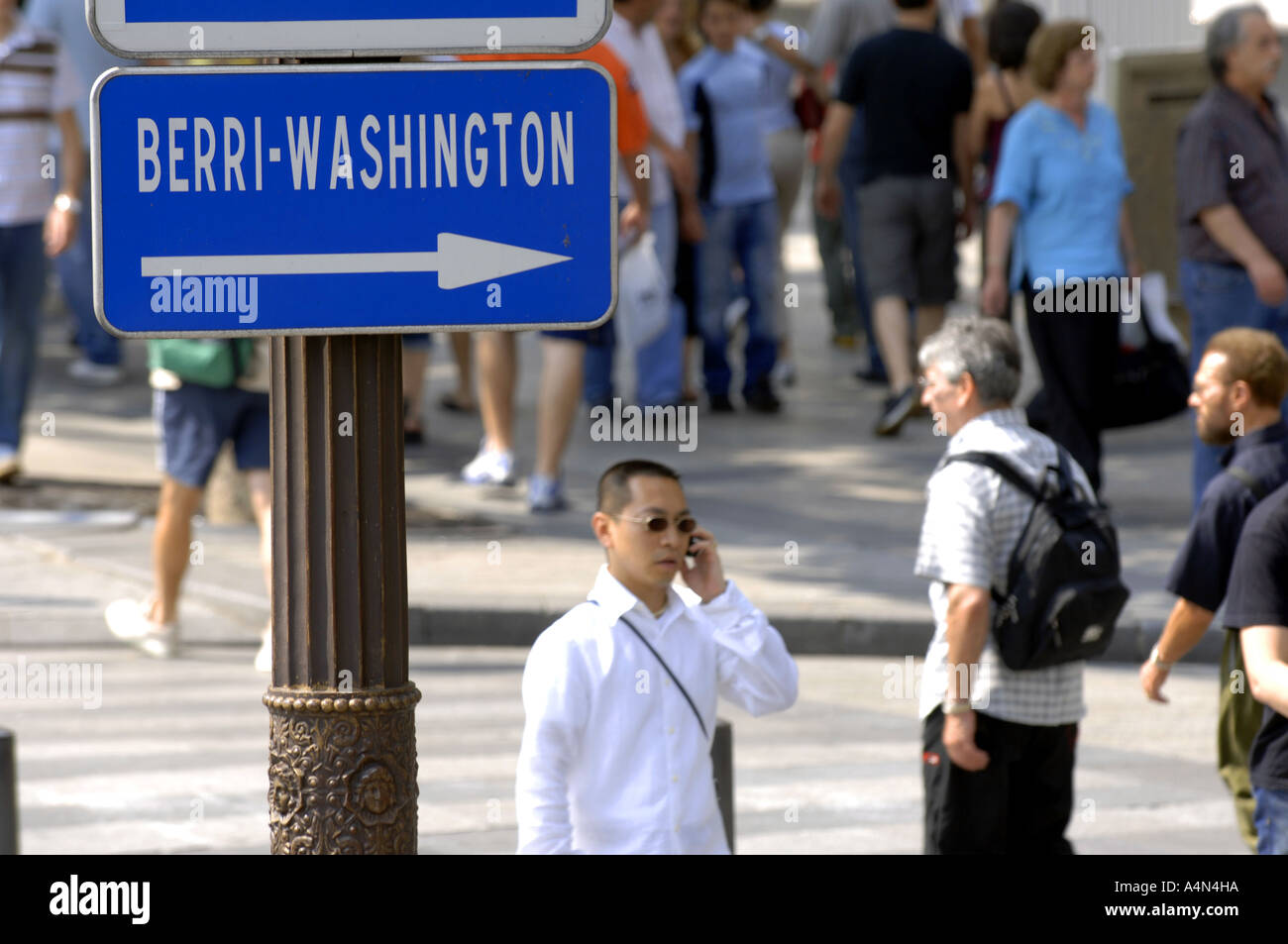 berri washington sign blue Stock Photo - Alamy