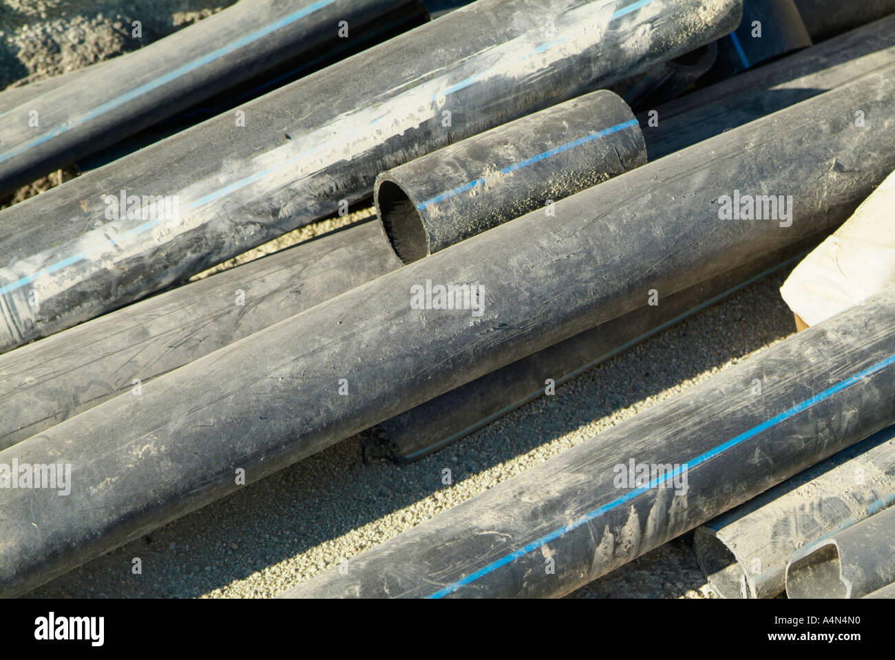 Blue mdpe pipe hi-res stock photography and images - Alamy