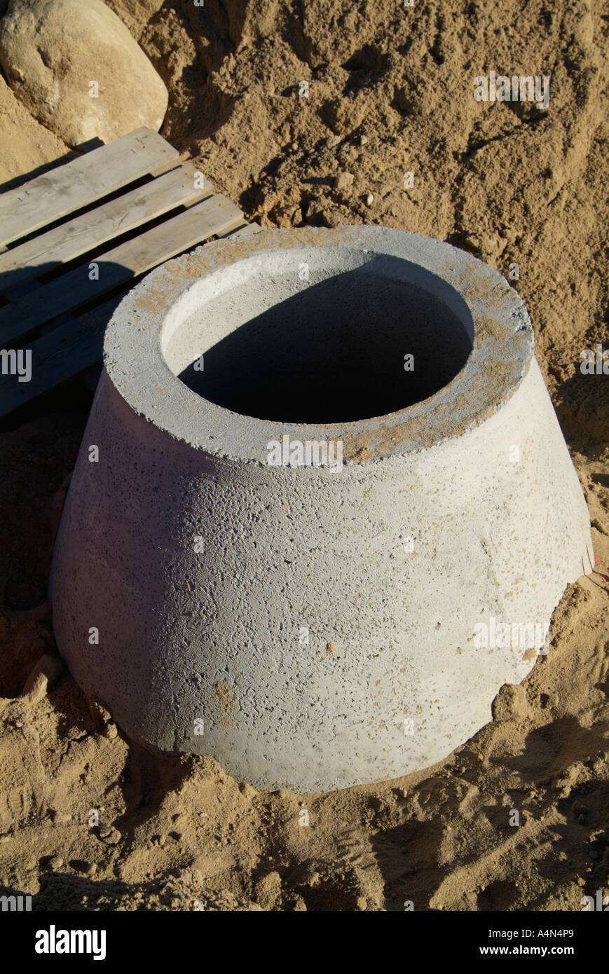 Sewer manhole in construction Stock Photo - Alamy