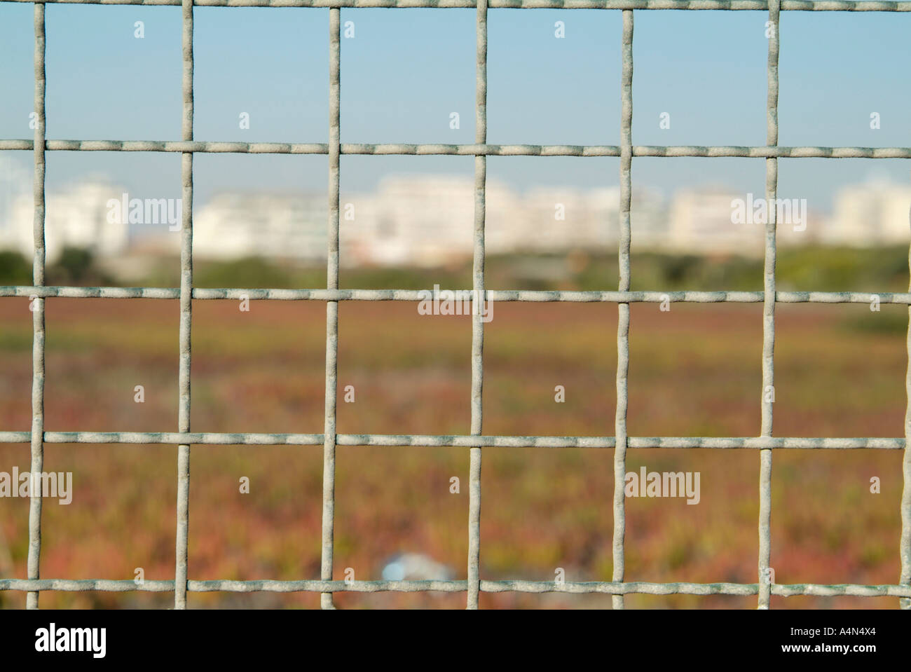 Detail of a square net Stock Photo - Alamy