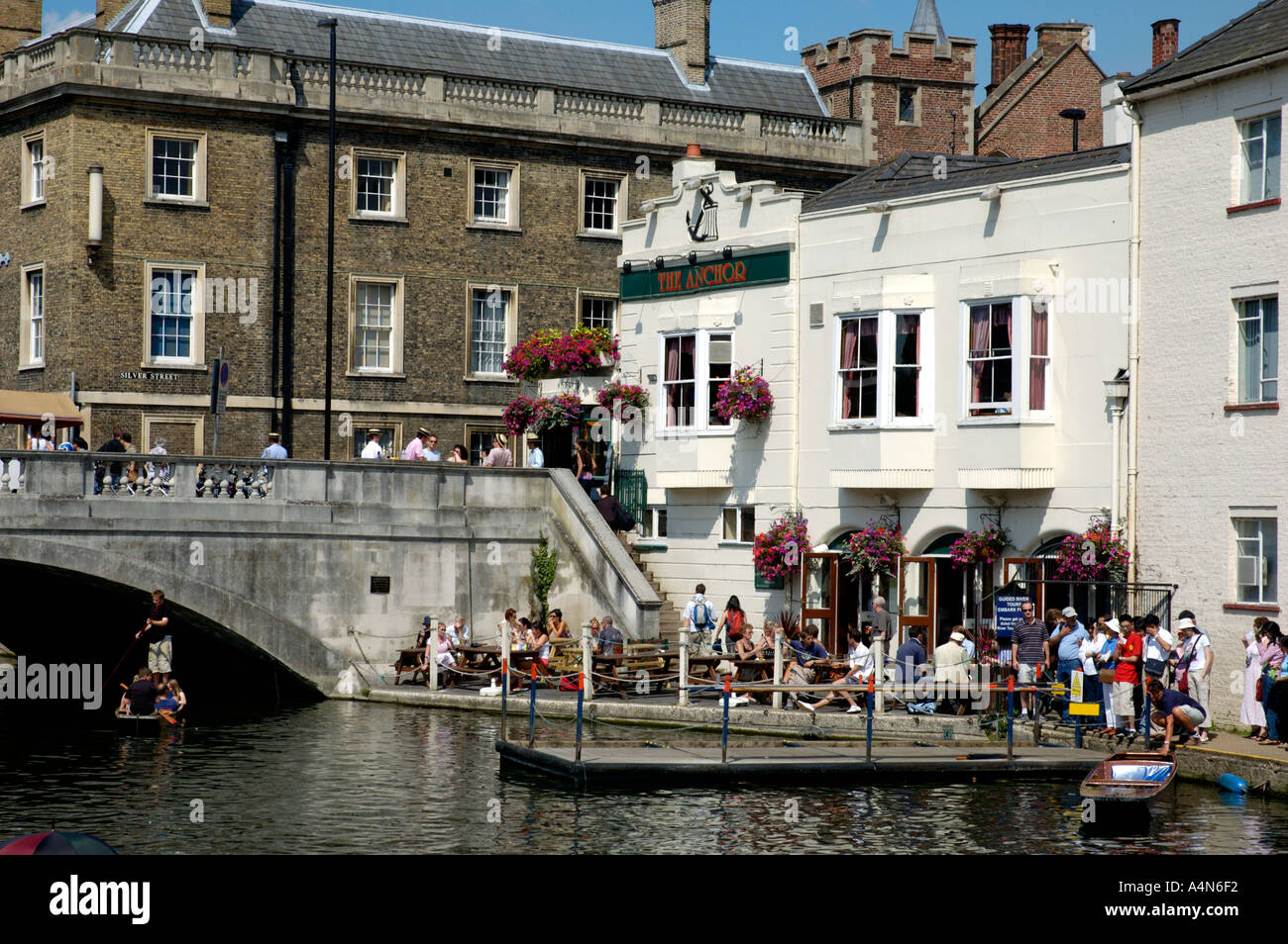 The Anchor Pub by the River Cam in Cambridge UK Stock Photo - Alamy