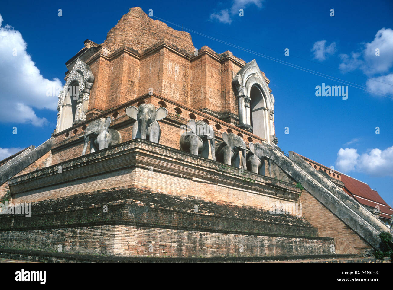 Thailand Chiang Mai Wat Chedi Luang Stock Photo - Alamy