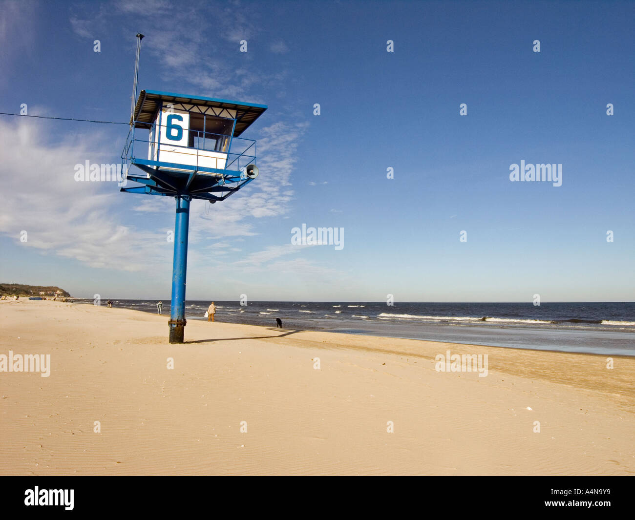 watchtower for bay beach watch on the beach of Koserow between Bansin ...