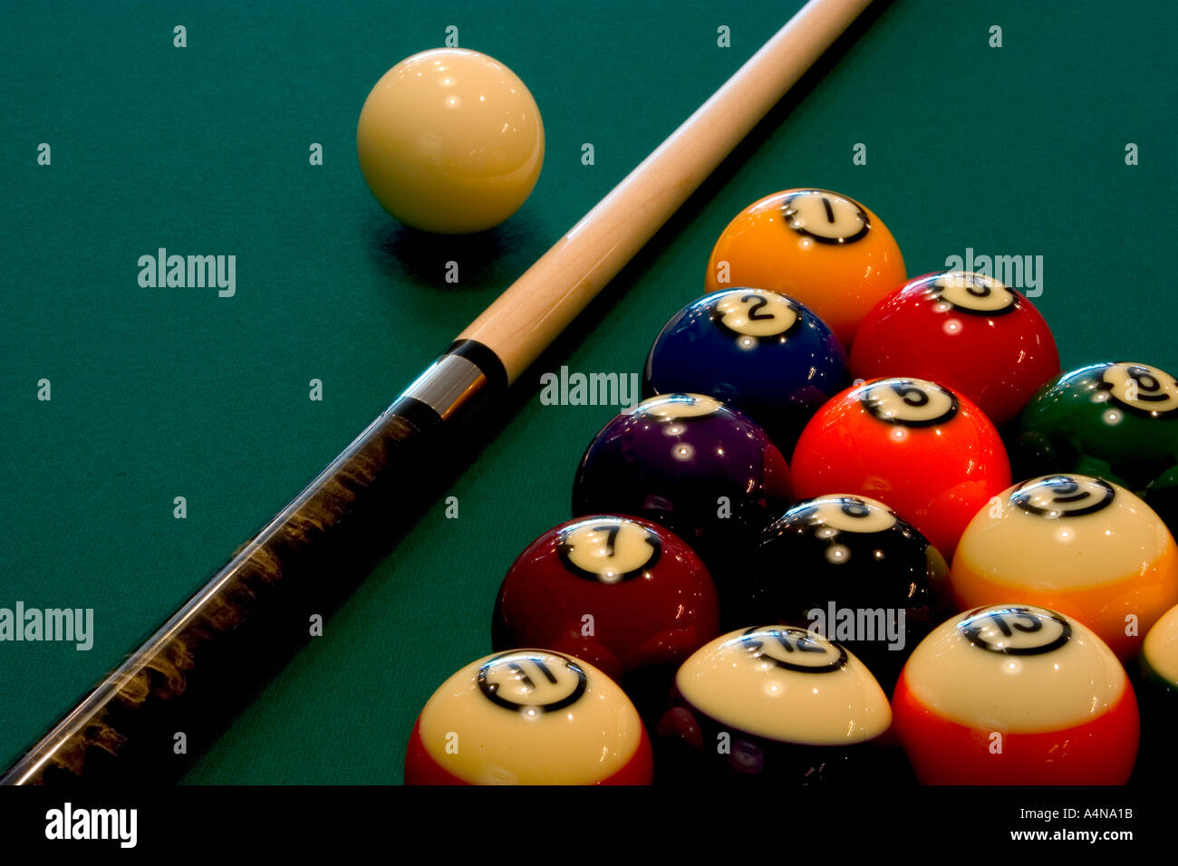 Racked Pool Balls High Resolution Stock Photography and Images - Alamy