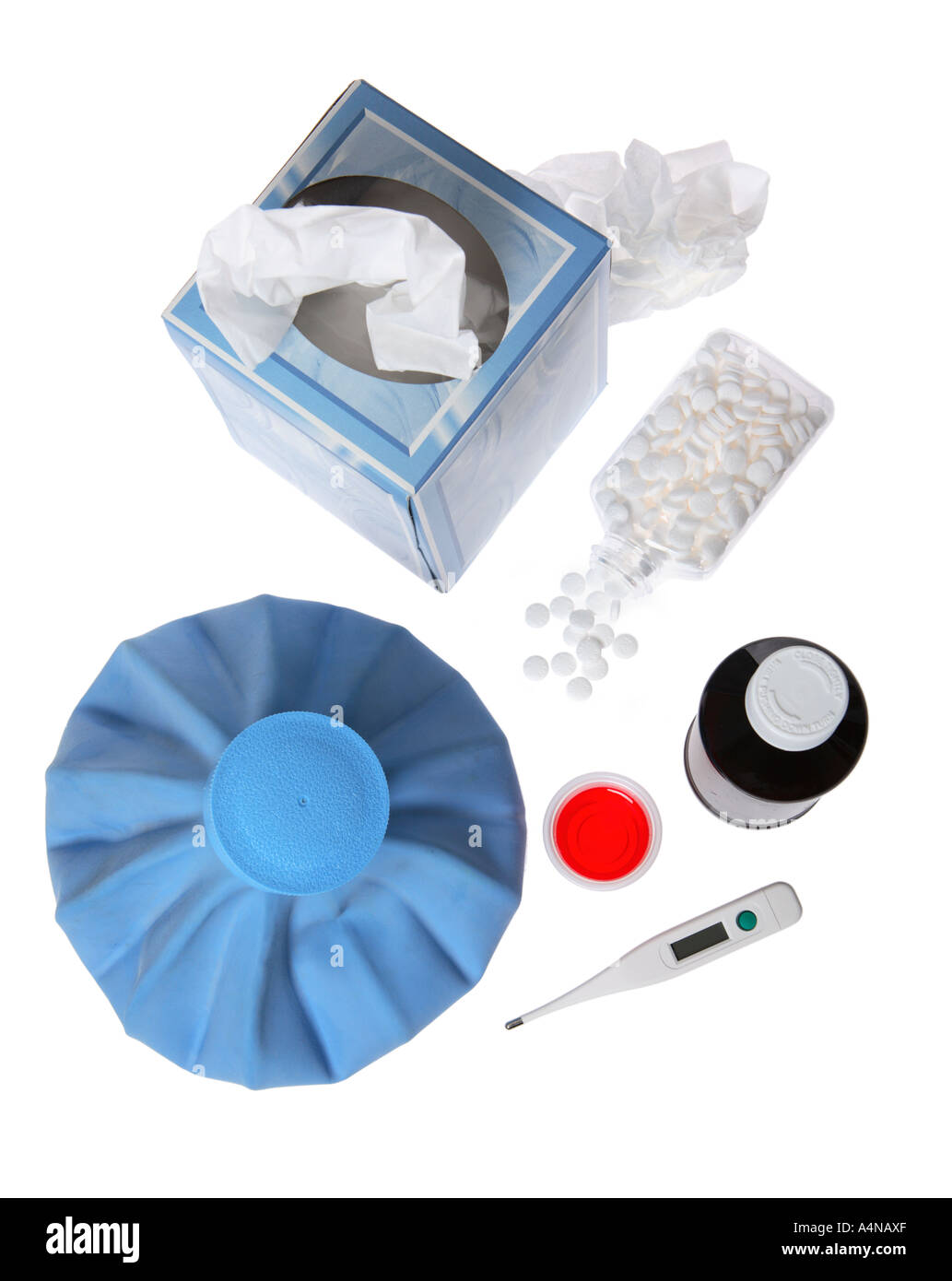 Illness home treatment flu Cut Out Stock Images & Pictures - Alamy