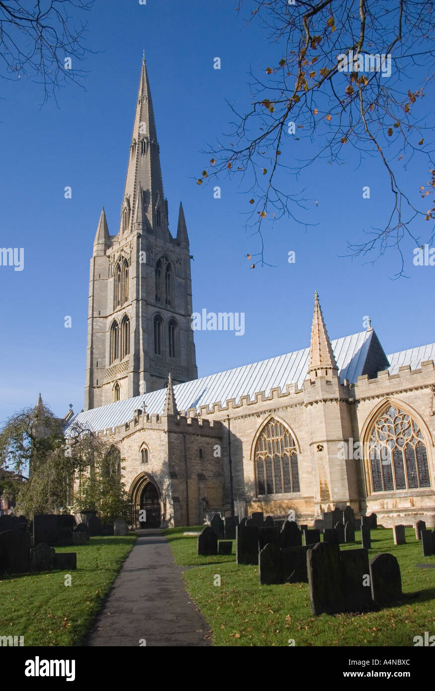 St Wulframs Church Grantham Lincolnshire High Resolution Stock ...