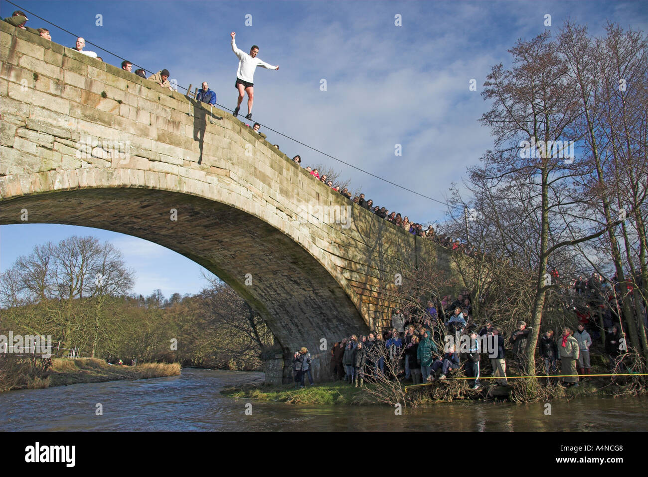 Okeover bridge into river dove hi-res stock photography and images - Alamy