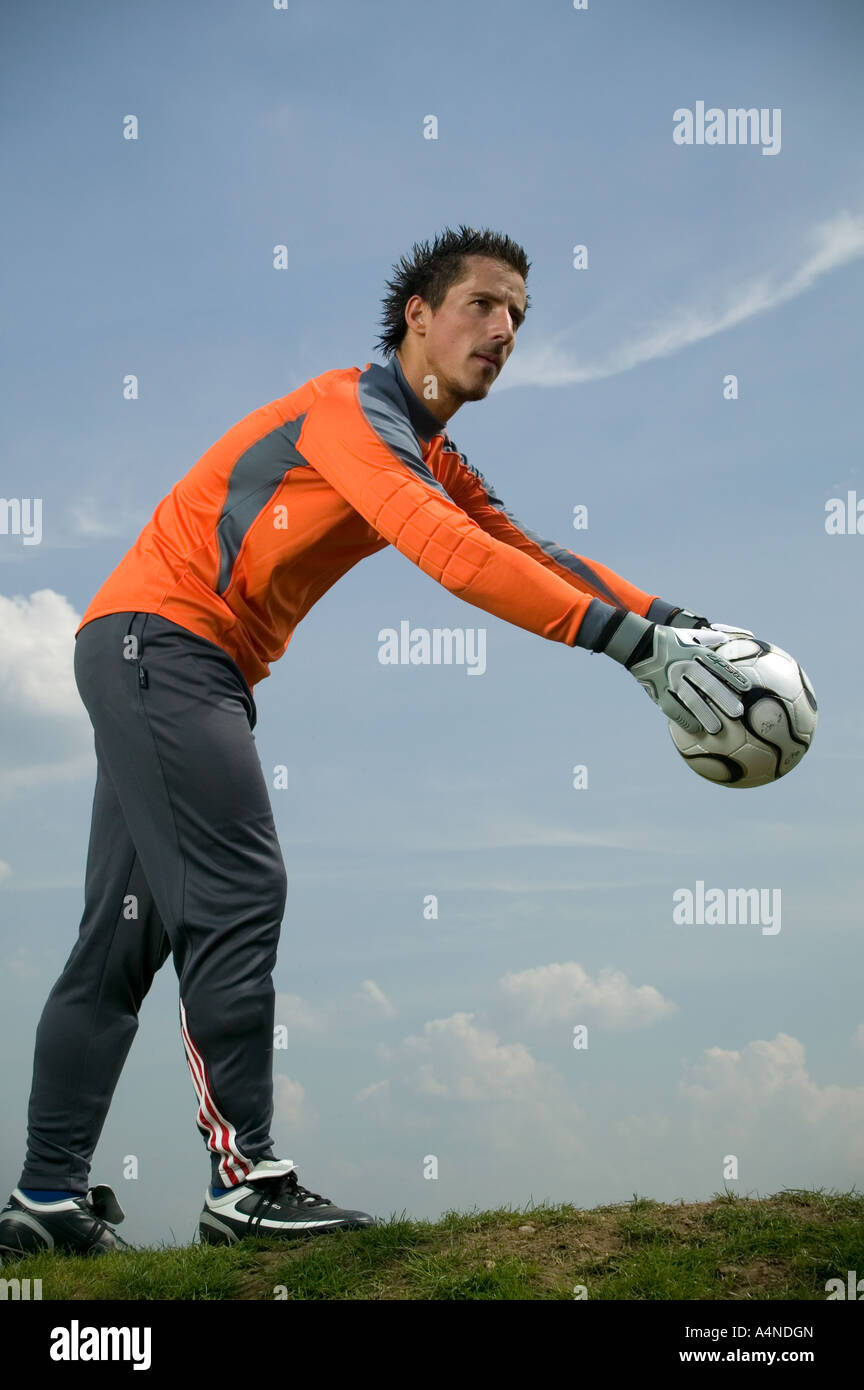 Football Keeper Goalie Kick Kicking High Resolution Stock Photography ...