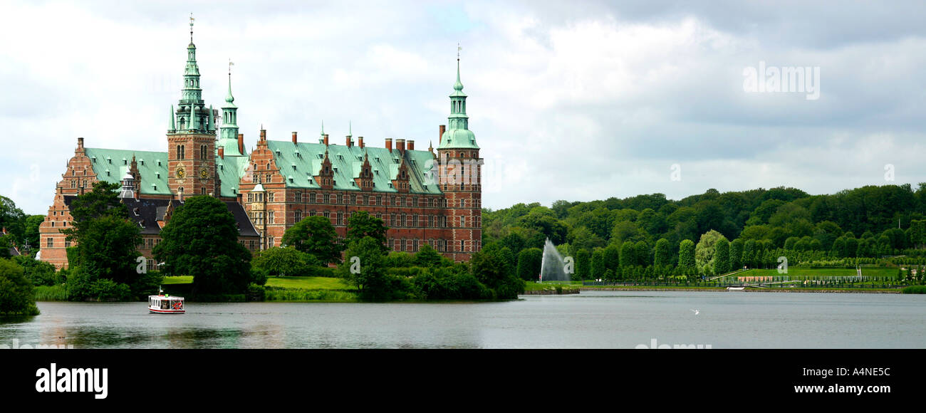 Frederiksborg castle panorama, Hillerod, Denmark Stock Photo - Alamy