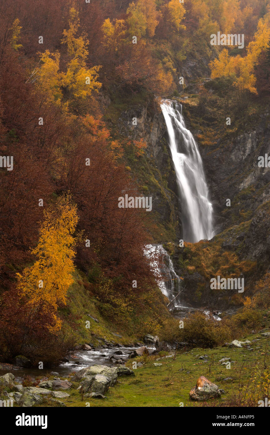 Waterfall named Saut deth Pish in Aran language Varradós Aran valley ...