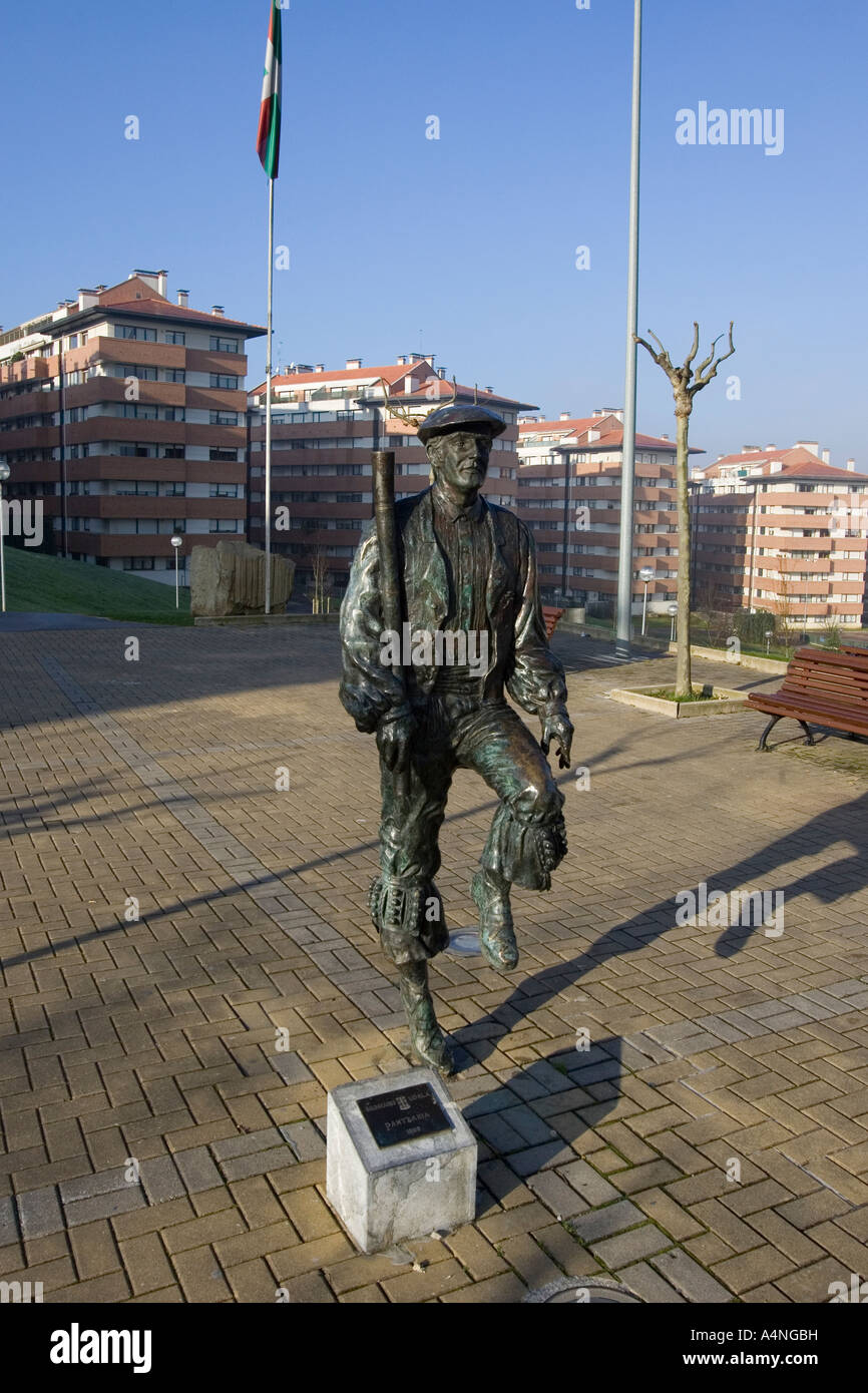Statue of Basque dancer, Galdakao, Bizkaia, Basque Country, Spain ...