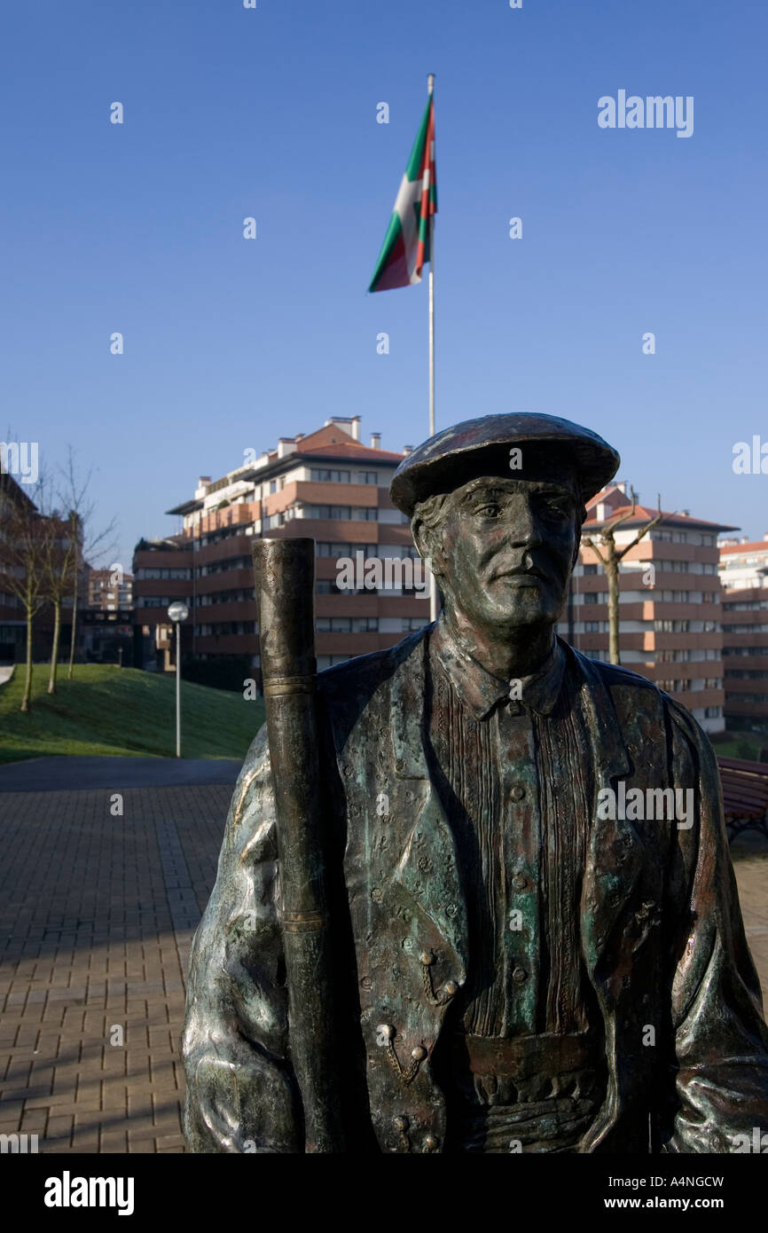 Statue of Basque dancer, Galdakao, Bizkaia, Basque Country, Spain ...