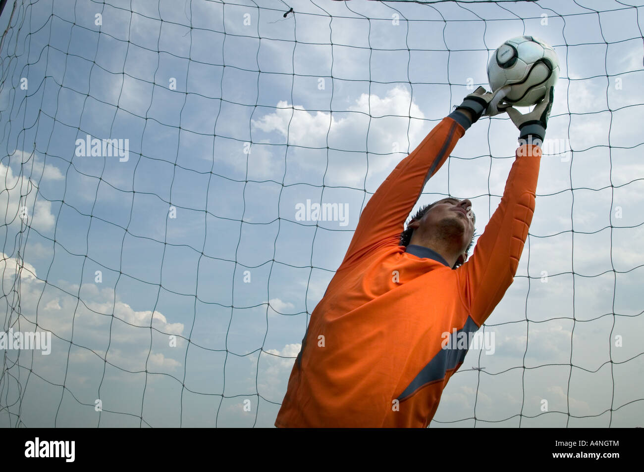 Goalkeeper leap hi-res stock photography and images - Alamy