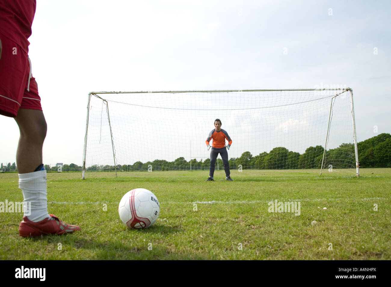 Football penalty save hi-res stock photography and images - Alamy