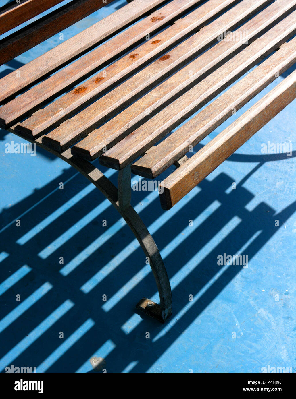 Wooden Slatted Bench High Resolution Stock Photography and Images - Alamy