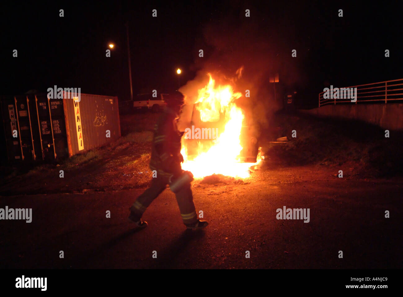 Firefighters from the Occidental Volunteer Fire Department practice ...