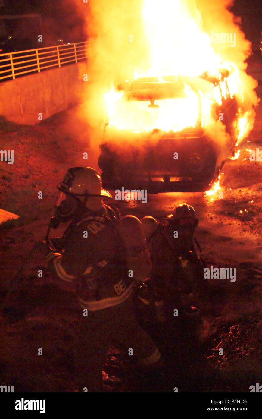 Firefighters from the Occidental Volunteer Fire Department practice ...