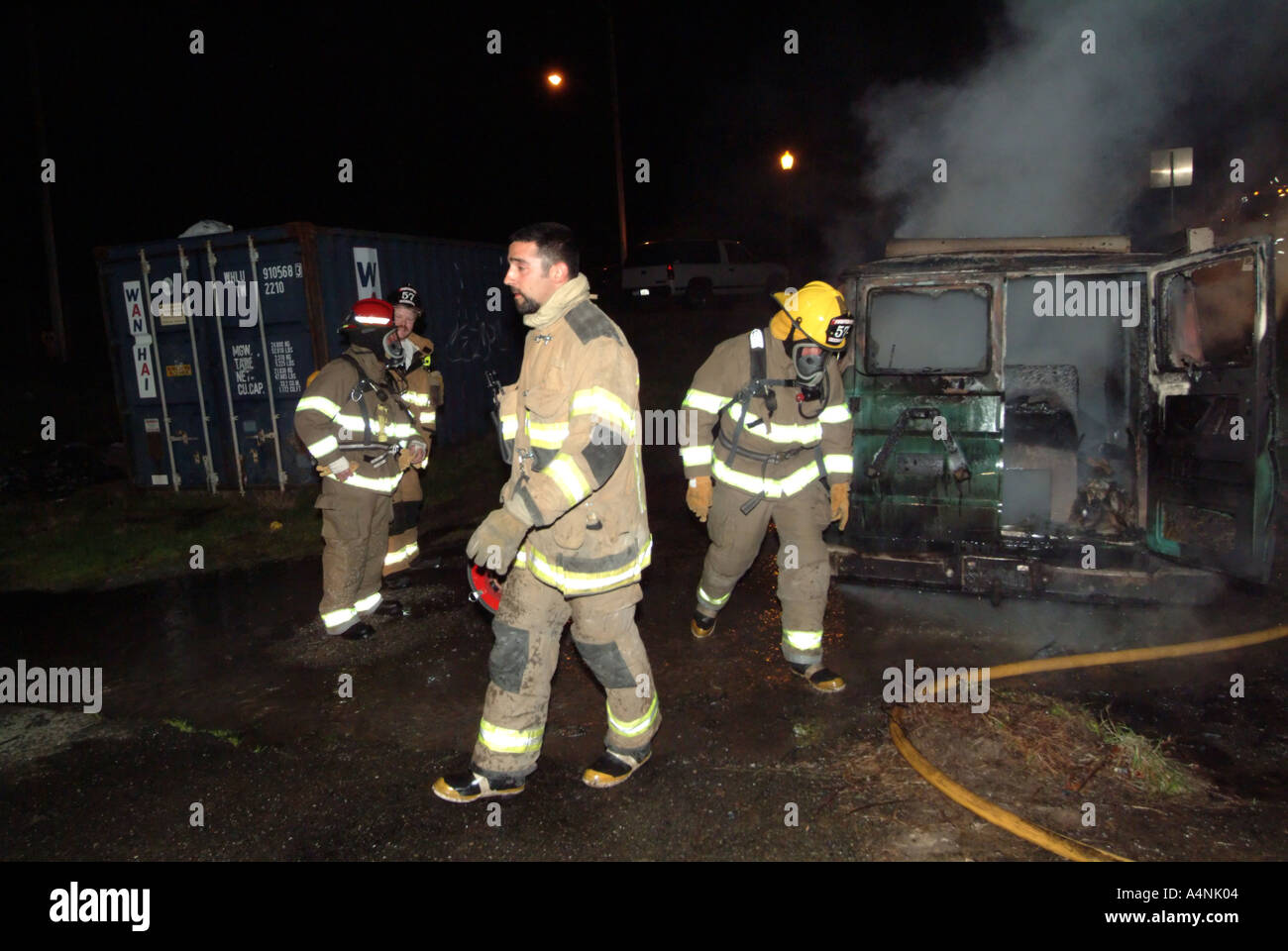 Firefighters from the Occidental Volunteer Fire Department practice ...