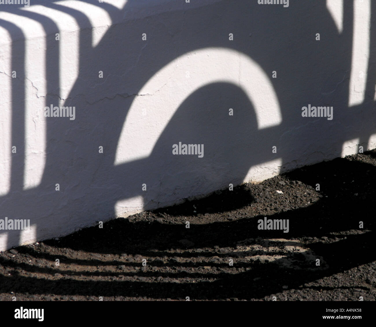 Unusual shape shadow on a wall at Cesar Manrique Foundation Lanzarote ...