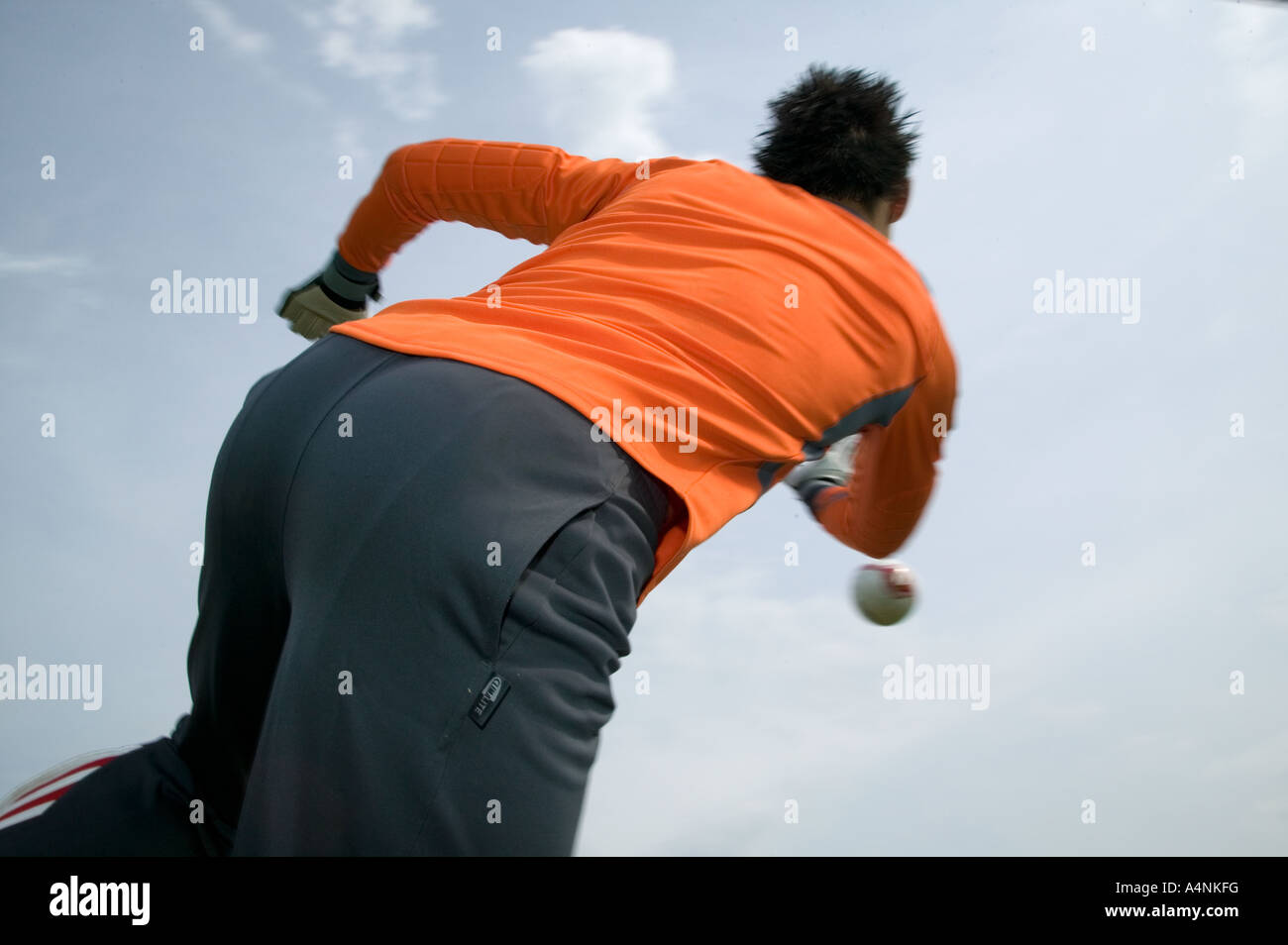 Saving a goal Stock Photo - Alamy