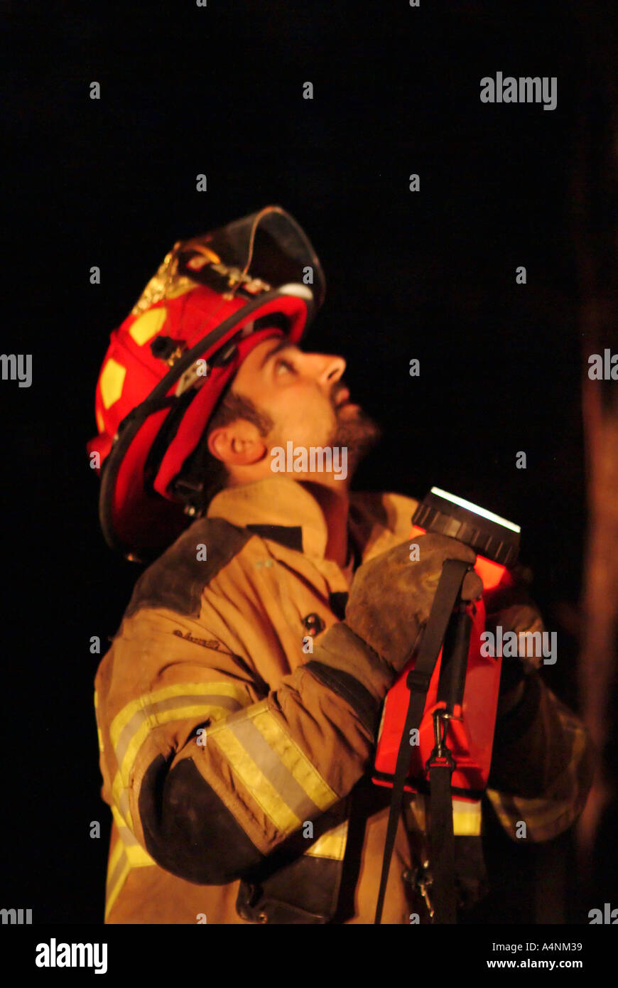 Firefighter trainees practice their skills with ladders Stock Photo - Alamy