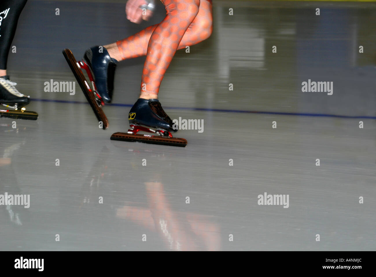 Long track speed skating Stock Photo - Alamy