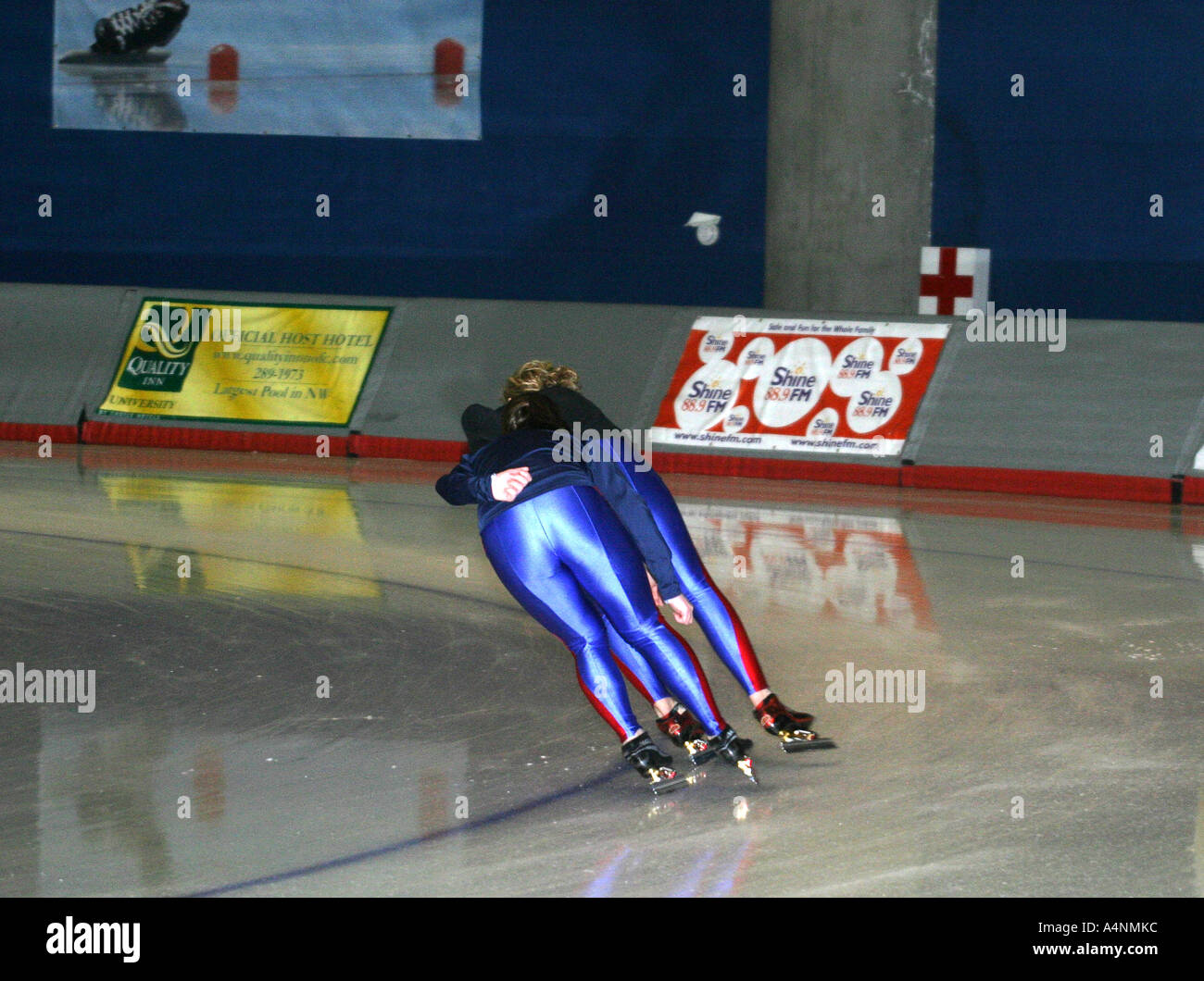 Long track speed skating Stock Photo - Alamy