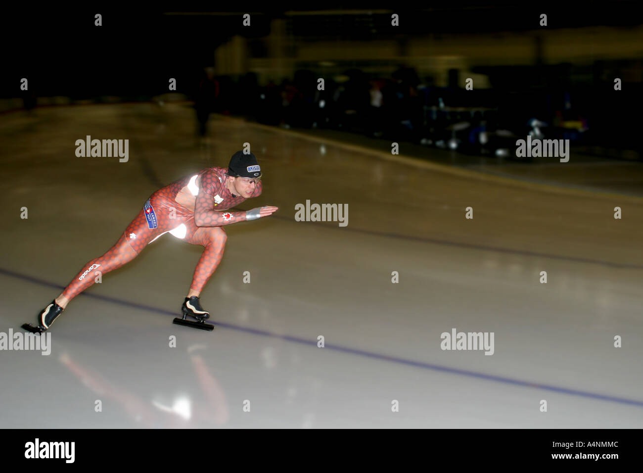 Long track speed skating Stock Photo - Alamy