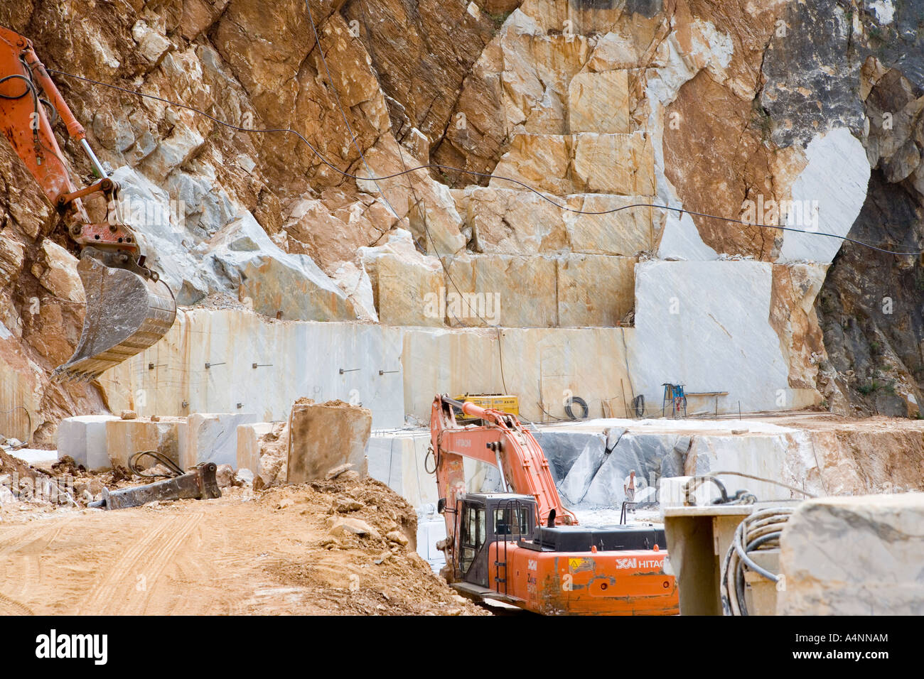 Marble Quarry Carrara Tuscany Italy Stock Photo - Alamy
