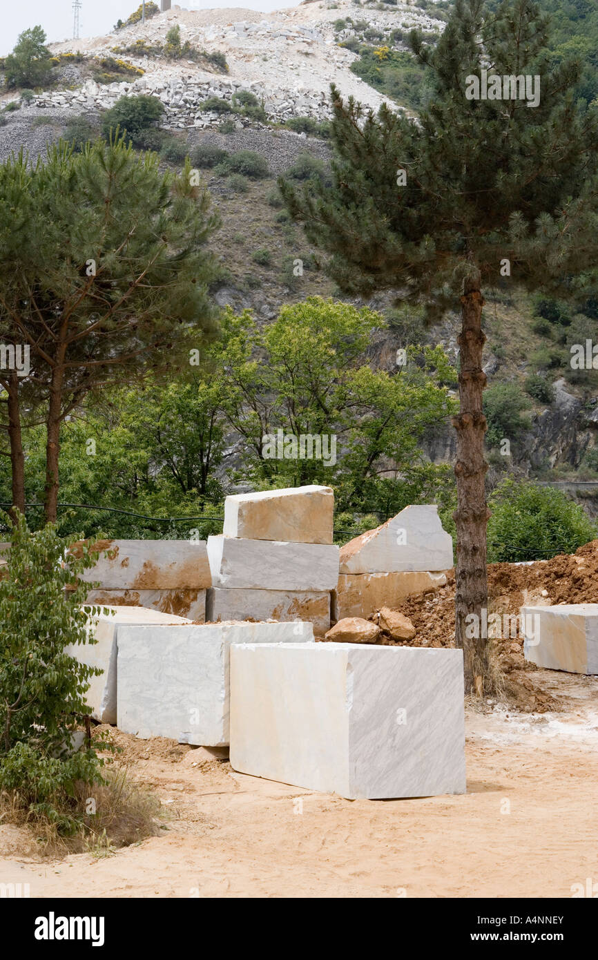 Marble Quarry Carrara Tuscany Italy Stock Photo - Alamy