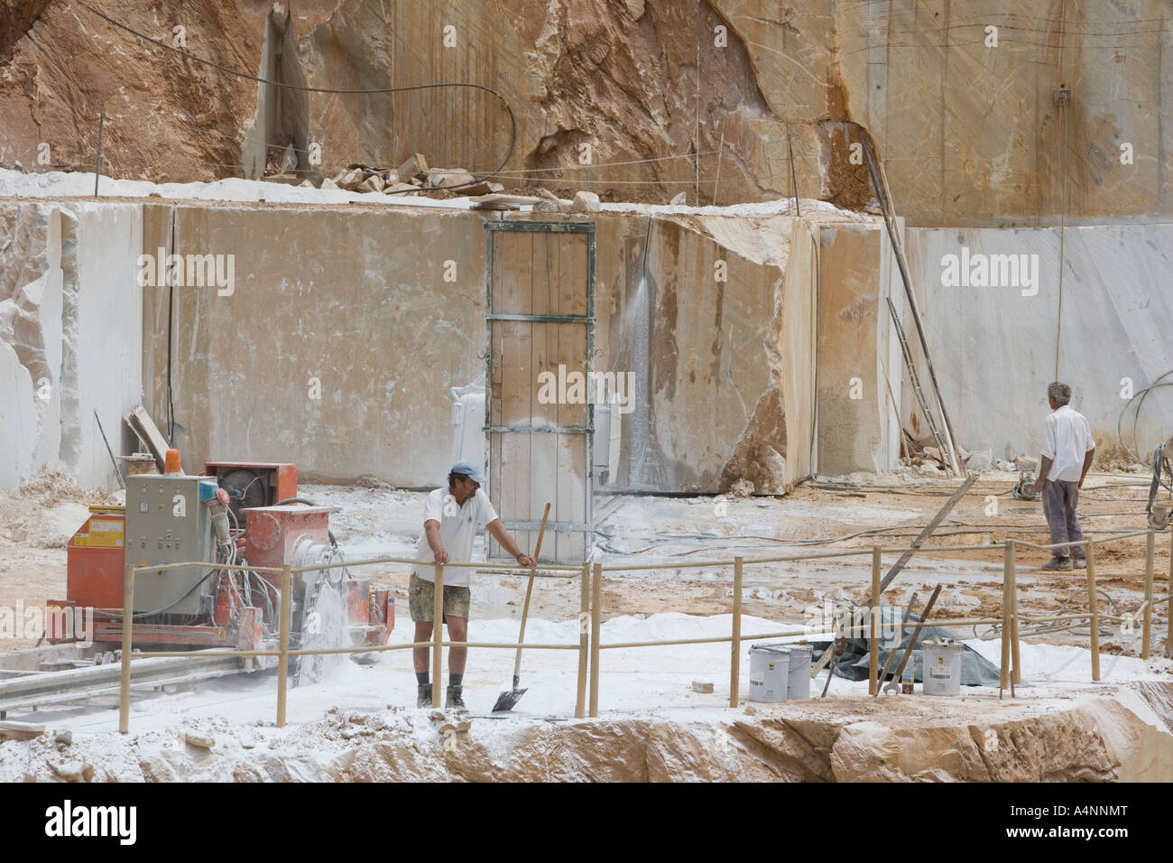 Man in Marble Quarry Carrara Tuscany Italy Stock Photo - Alamy