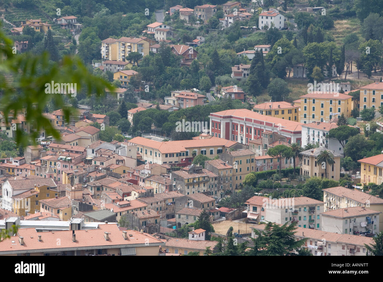 Aerial view of Carrara Tuscany Italy Stock Photo - Alamy