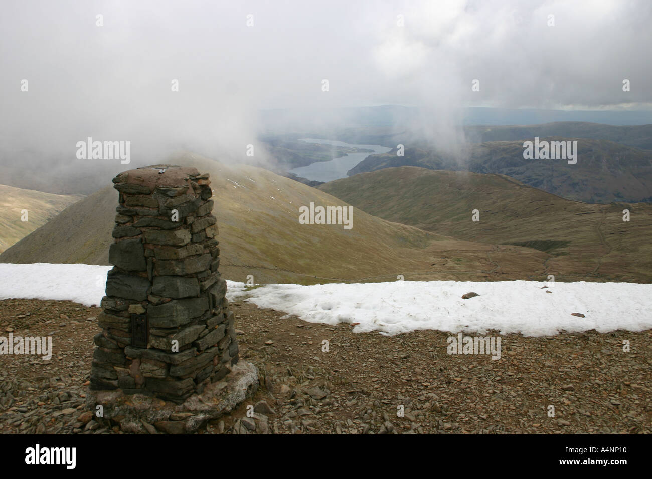 Helvellyn summit Lake District Stock Photo - Alamy