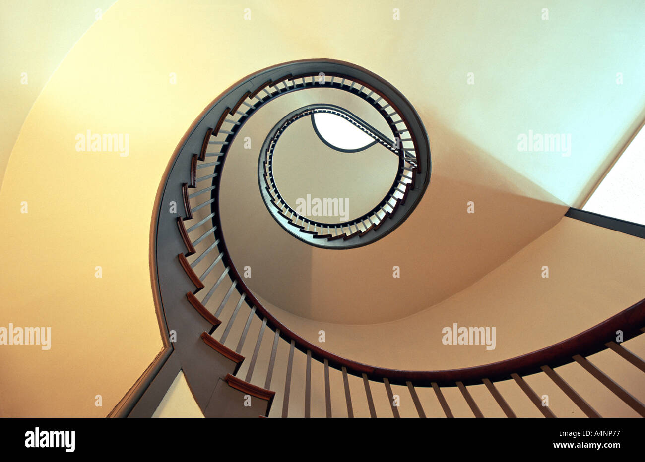 Famous Shaker Style handmade spiral staircase inside Trustee House ...
