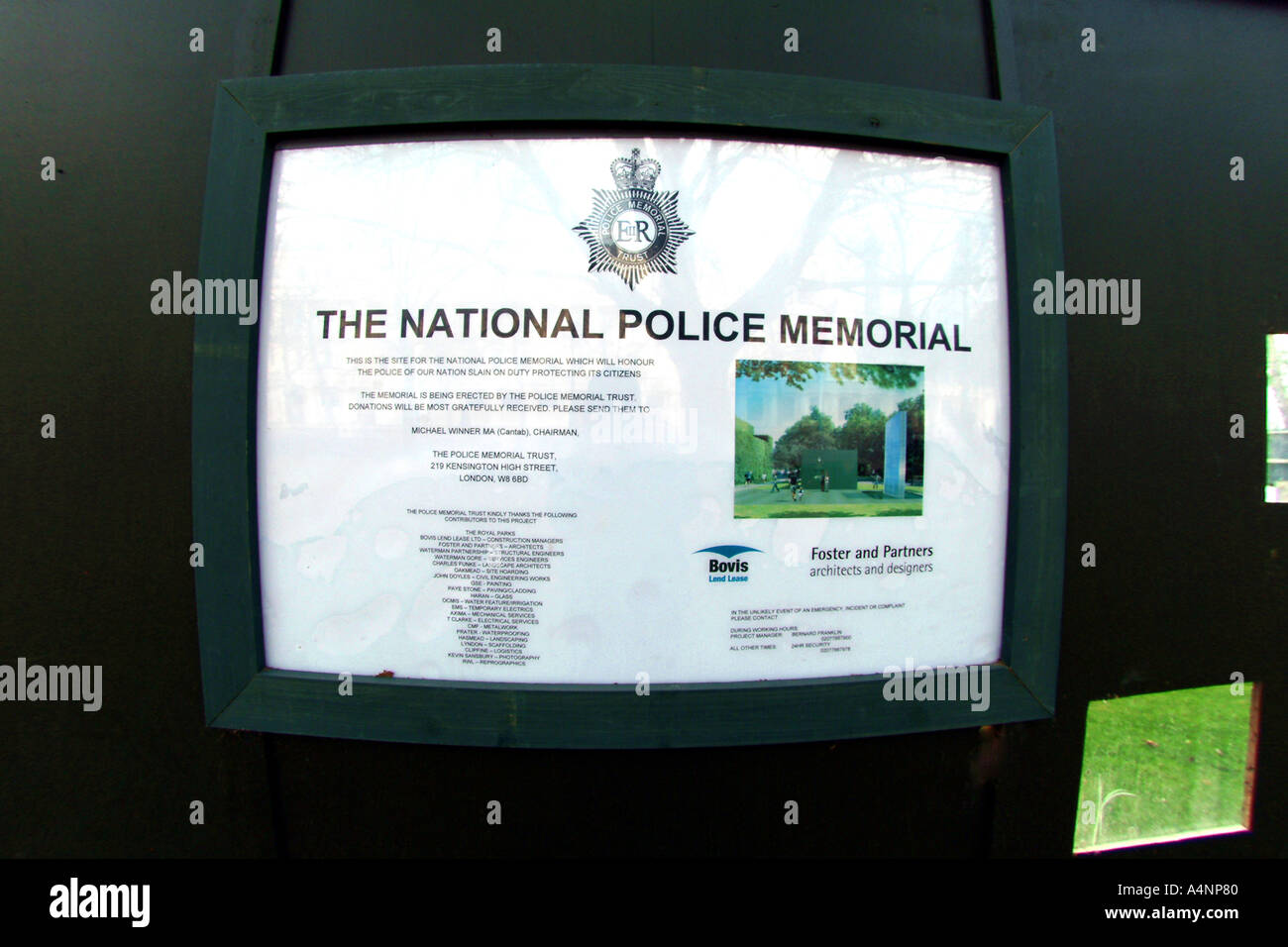 The national police memorial The Mall London Stock Photo - Alamy