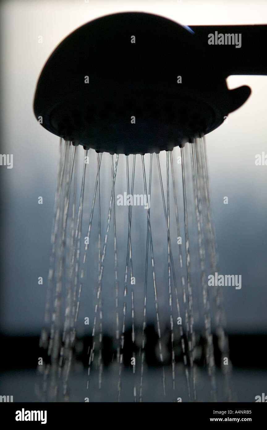 water pouring from a shower head Stock Photo - Alamy