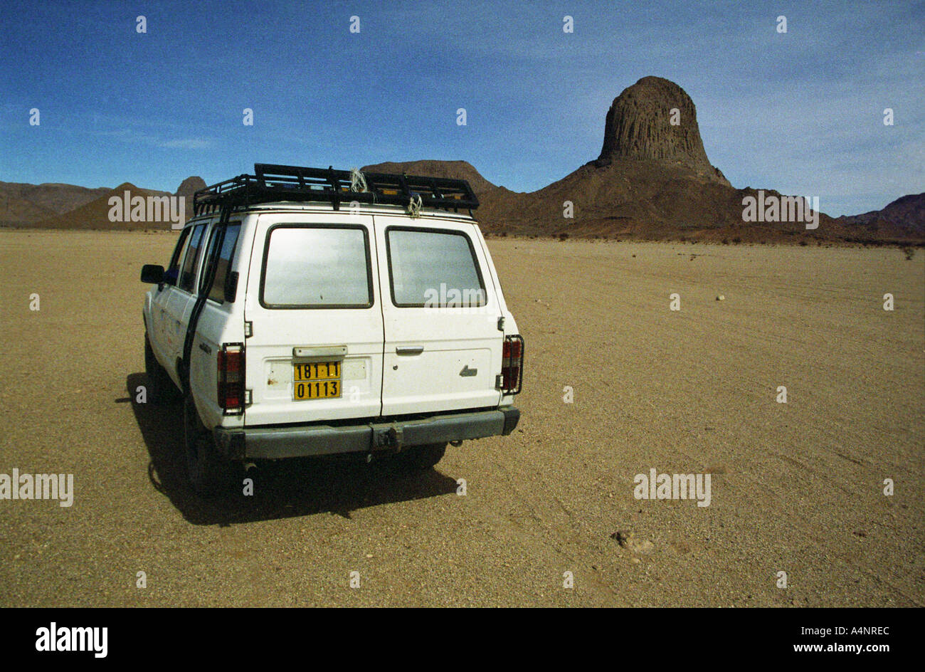 4WD in the Sahara desert outside Tamanrasset Southern Algeria 2001 ...
