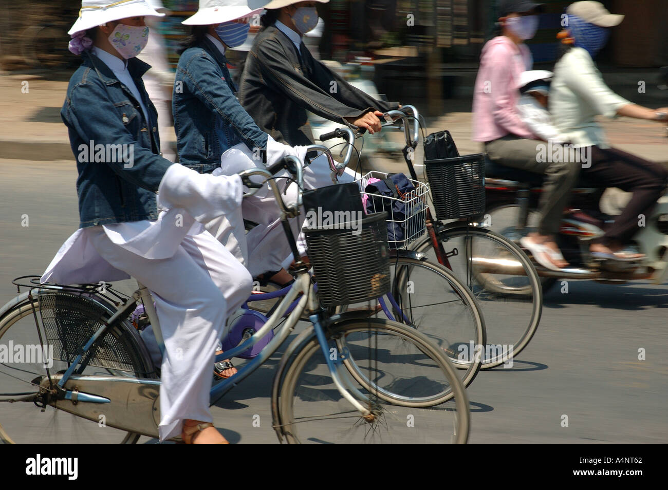 Street scene Hoi An Vietnam South East Asia Typical Vietnamese everyday ...