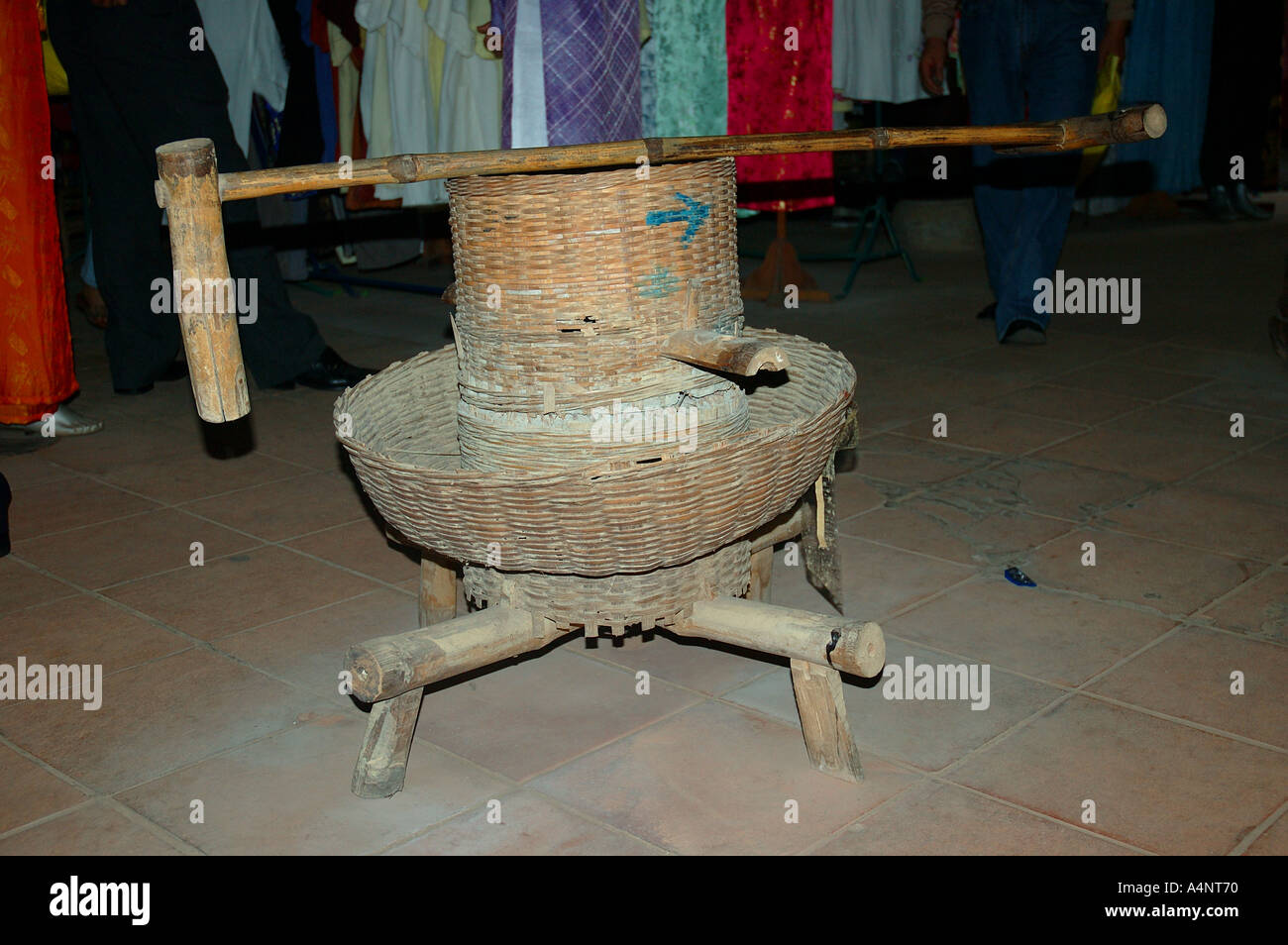 Woven bamboo rice mill Hoi An Vietnam South East Asia Vietnamese Stock ...