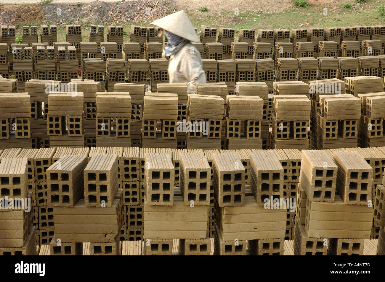 New bricks at local brickworks in central Vietnam South East Asia ...